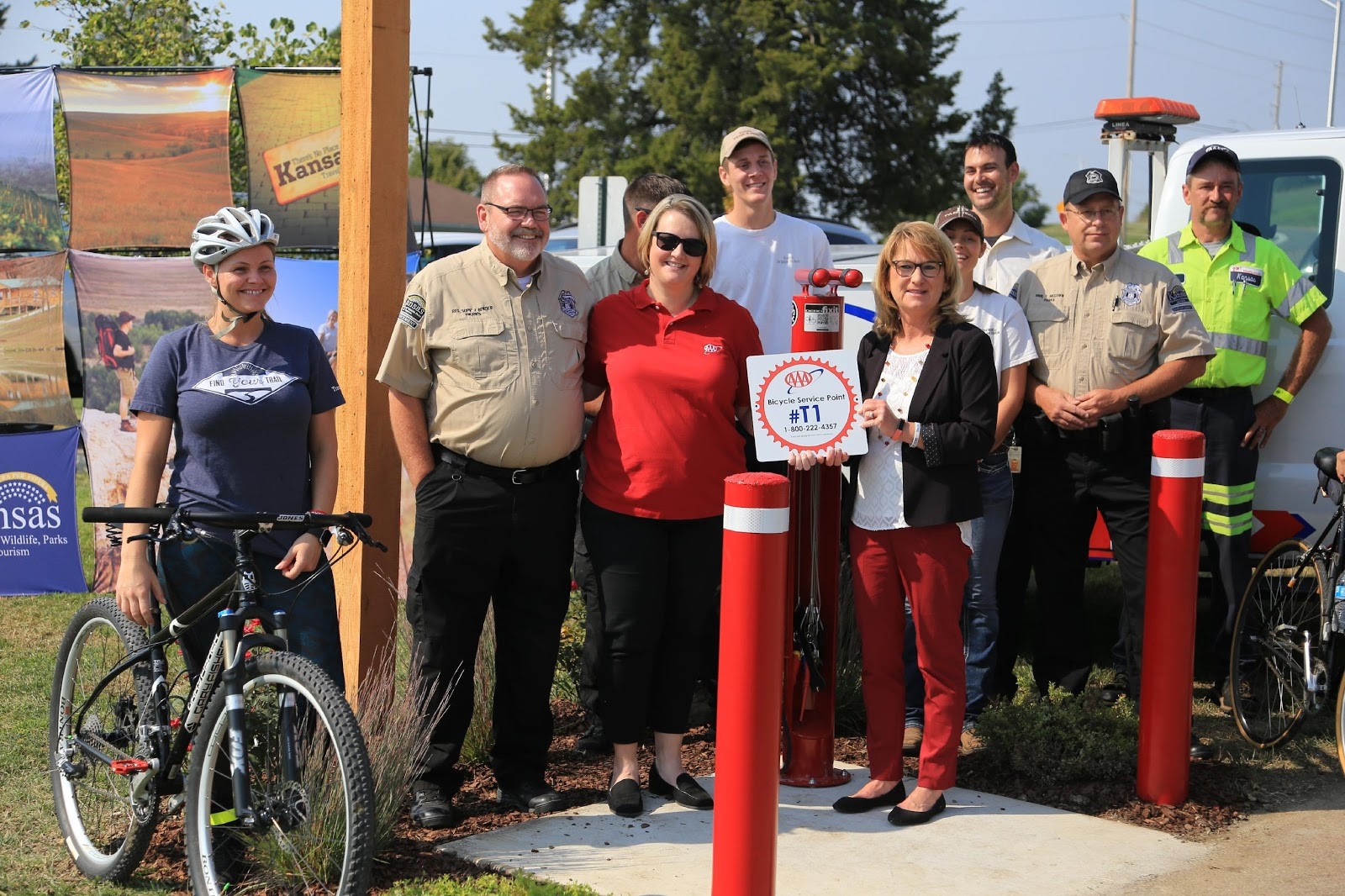 Kansas AAA and state's tourism department develop bike repair stations ...
