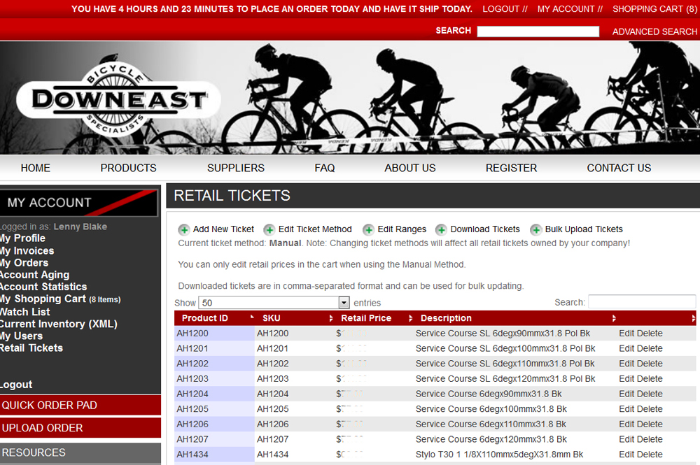 Downeast website adds more flexible retail ticket feature | Bicycle ...