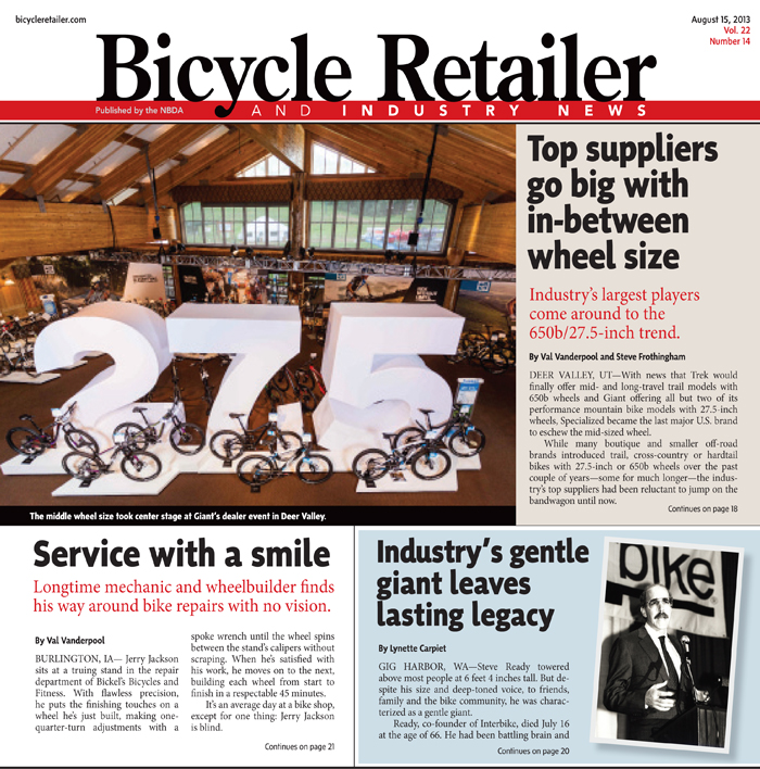 August 15, 2013 | Bicycle Retailer and Industry News