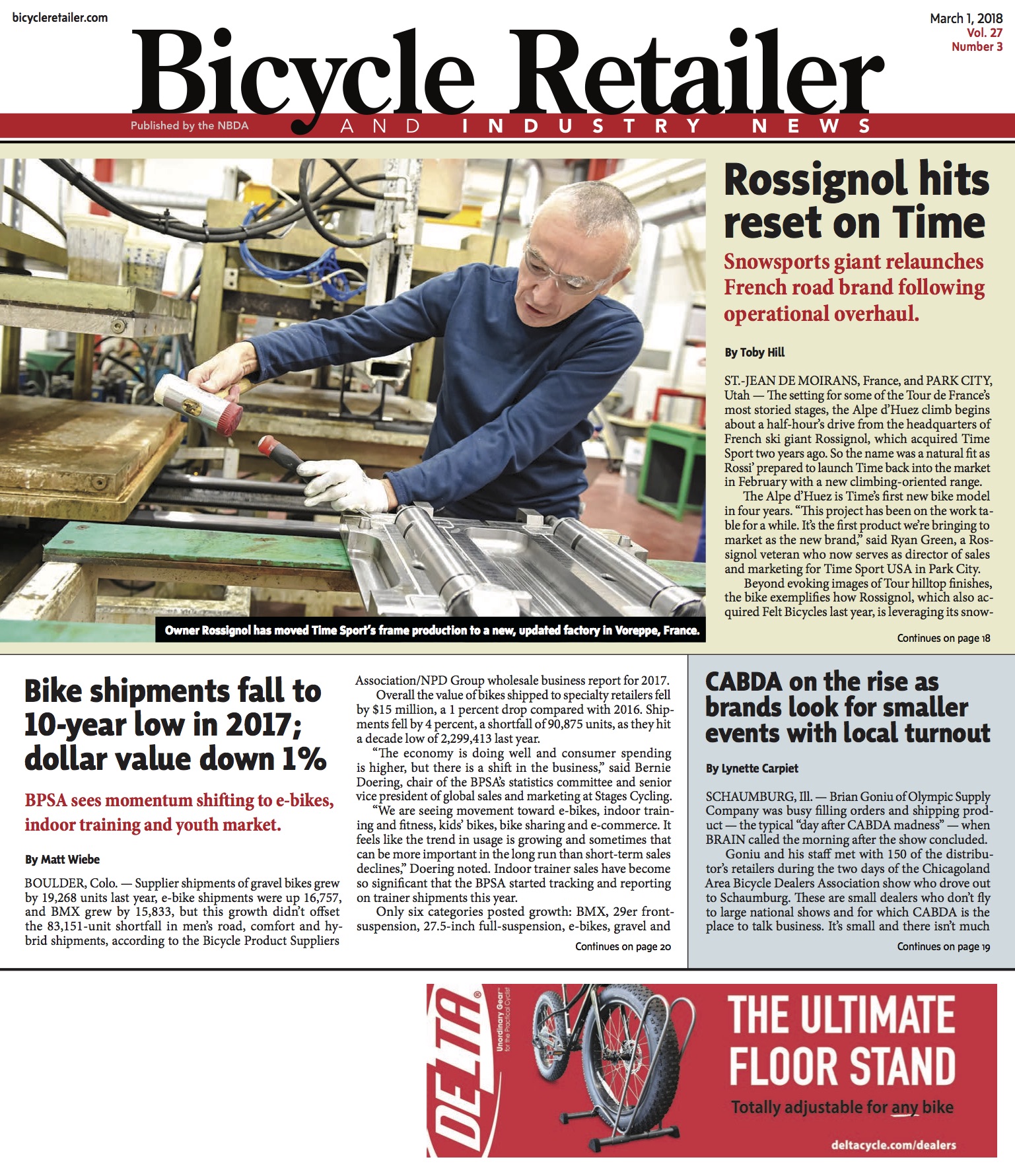Mar. 1, 2018 | Bicycle Retailer and Industry News