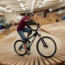 Indoor mountain bike park Lumberyard opens | Bicycle Retailer and ...