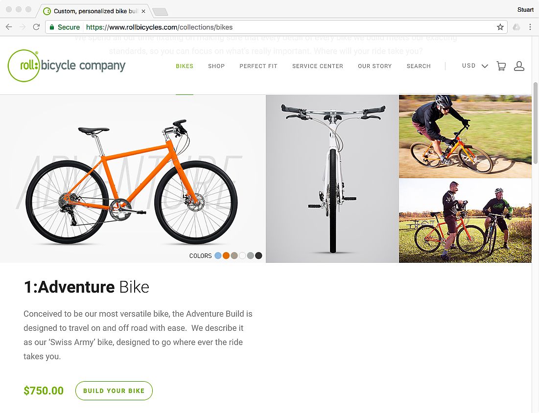 Roll: Bicycle Company begins selling customizable bikes online ...