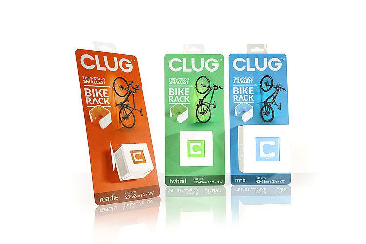 The CLUG wall-mount bike clip has award-winning packaging | Bicycle ...