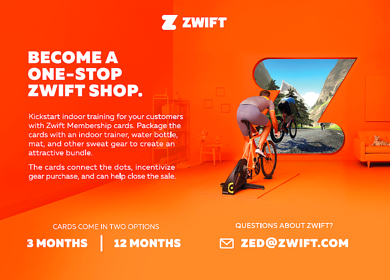 Zwift launches dealer program with wholesale membership cards | Bicycle ...
