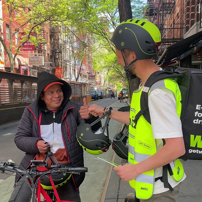 Last-mile delivery workers eligible for free helmets from e-bike rental ...